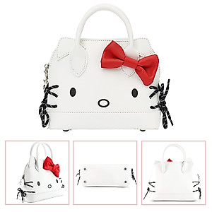 Rpavutz Women's Leather Crossbody Purse Handbag, Small Fashion Shoulder Bag with Bow, Girls Cute Gifts