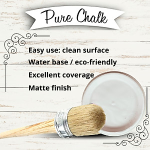 Chalk Pure Paint - for Furniture, Crafts, Home Decor - All-in-One – DIY – Eco-Friendly (Vintage [White]), (33.81 oz)