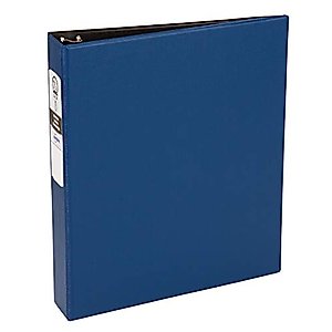 Avery Economy 3 Ring Binder, 1.5" Round Rings, 1 Blue Binder (03400)