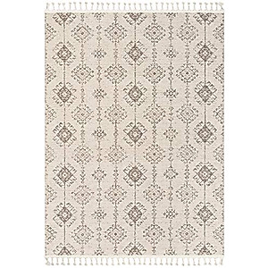 Well Woven Loop-De-Loop Concetta Moroccan Trellis Beige Kilim-Style 3'11" x 5'10" Area Rug