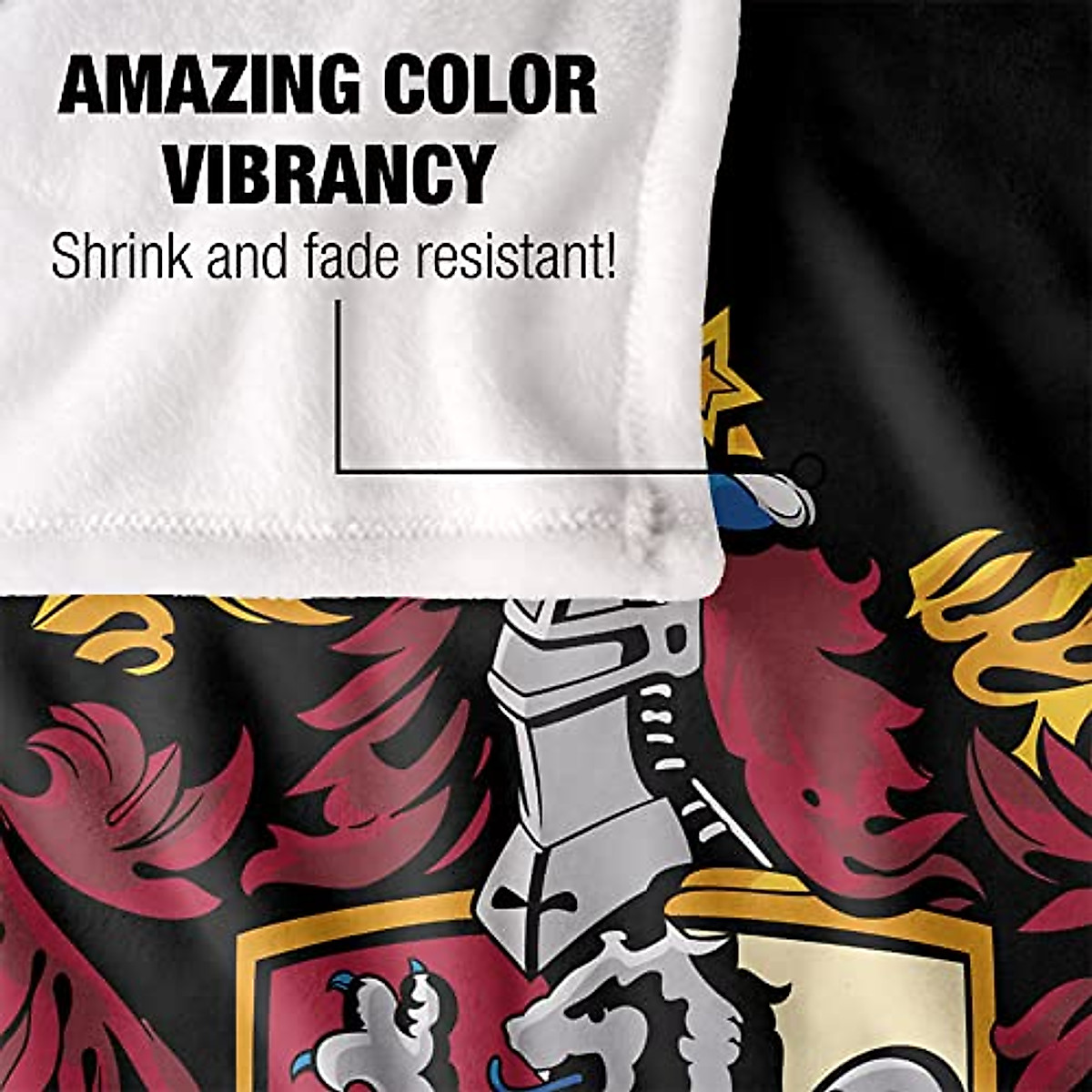 Harry Potter Gryffindor Crest Black Silky Touch Super Soft Throw Blanket 36" x 58",Gryffindor Crest