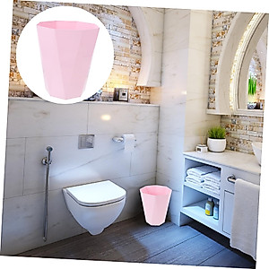 JOINPAYA 1pc Compact Garbage Can Trash Can with Lid Bathroom Trash Can Bedroom Trash Can Hotel Garbage Bin Trash Can for Car Household Trash Can Pink Automatic Office Wastebasket