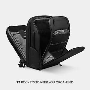 NOMATIC Travel Pack- Black Water Resistant Anti-Theft 30L Flight Approved Carry on Laptop Bag Computer Backpack