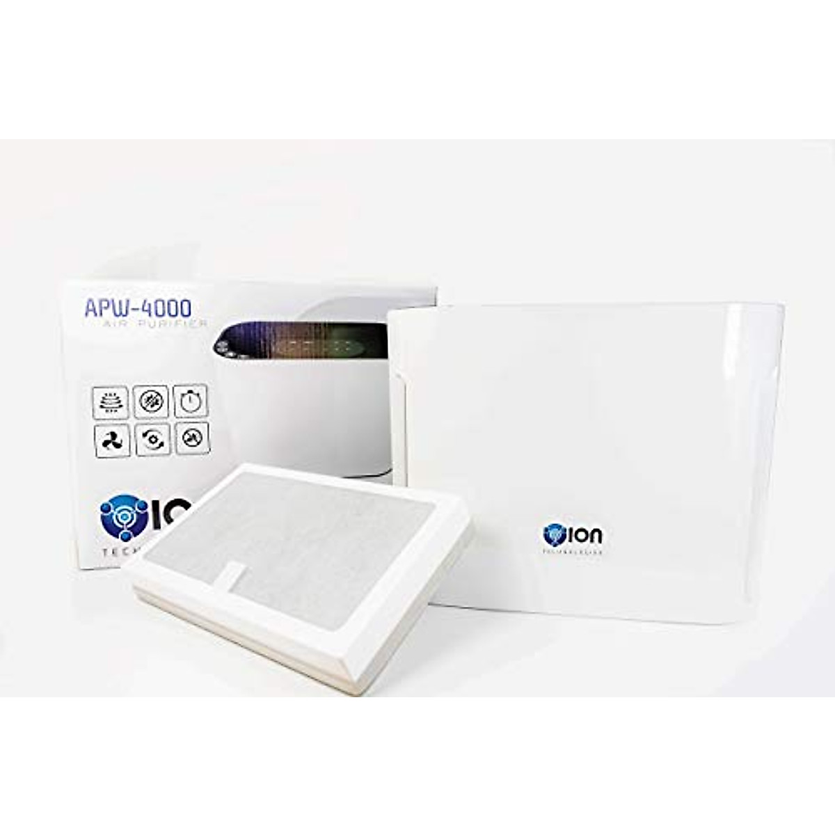 OION 4-in-1 True HEPA Air Purifier 3 Speeds Plus UV-C Sanitizer (White)