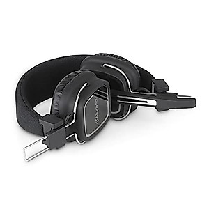 Aluratek Bluetooth Wireless Stereo Headset with Boom Microphone and Dongle, Built-in Rechargeable Battery, 27 Hours Continuous Talk and Music Play
