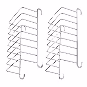 Cabilock 2pcs Stainless Steel Toast Slice Holder 8 Slot Toast and Bread Rack Serving Food Breakfast Stand Cooking Air Fryer Food Serving Dish 15.5X8.5X1.8CM,Silver,HYFLQ54ZA8G203ZEV515IQ