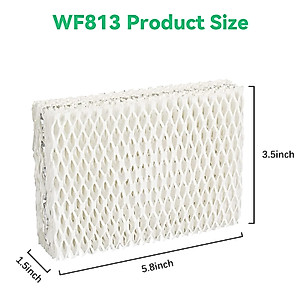 kakofaci WF813 Humidifier Filters Replacement Compatible with Equate EQWF813 PCWF813 Relion RCM832 RCM-832N Protec RWF813 EQ-2119-UL PCCM-832N Cool Mist Humidifiers Wick Filter - 6 Pack