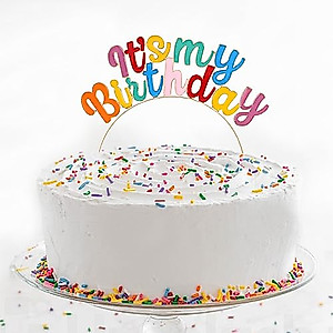 Araluky Happy Birthday Crowns for Women IT'S MY BIRTHDAY Alloy Headband with Its My Birthday Sash and Tiara for Women Rainbow Birthday Headband Tiaras for Women Girls Parties Favors Gift (Rainbow)