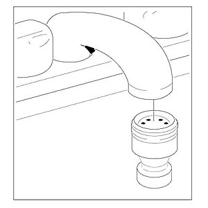 Plumb Pak PP800-6 Faucet Aerator Adapter With Small Diameter Nipple, Chrome Plated, No Size, No Color