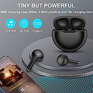 Numy Bluetooth 5.0 Earbuds Headphones in-Ear,Fast Charging Case Numy Earphones Deep Bass with mic, Touch Control, IPX6 Waterproof Sport Numy Headphones for Work Running Gym