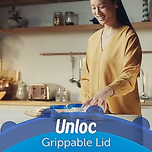 Ziploc Twist N Loc Food Storage Meal Prep Containers Reusable For Kitchen Organization, Dishwasher Safe, Medium Round, 4 Count (Pack of 2)