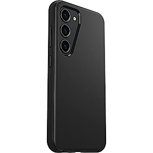 OtterBox Galaxy S23 Symmetry Series Case - Single Unit Ships in Polybag, Ideal for Business Customers - BLACK, ultra-sleek, wireless charging compatible, raised edges protect camera & screen