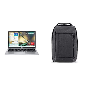 Acer Aspire 3 A315-24PT-R08Z Laptop | 15.6" FHD IPS Touch | AMD Ryzen 3 7320U | Radeon Graphics | 8GB LPDDR5 | 256GB SSD | Wi-Fi 6 | Windows 11 Home 15.6" Gray Travel Backpack