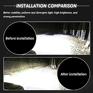 GKmow 2 PCS 9005 Car LED Fog Light, 3570 2SMD 4000LM Super Bright CREE Chip, 360° Light Range 7000K White LED Bulb, Decoding Reversing Light, Taillight DRL Replacement, for Most Car (White)