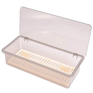 Cabilock Utensil Organizer for Kitchen Drawers Kitchen Cutlery Tray Chopsticks Dryging Rack Kitchen Drawer Organizer with Lid and Drainer Plastic Utensil Storage Container with Cover (Black) Flatware Organizer