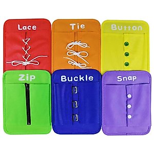 LST LISKTO Dress Learning Boards Preschool Early Educational to Basic Life Skills Dress Learning Boards Learn to Button,Buckle,Zip,Snap,Lace & Tie