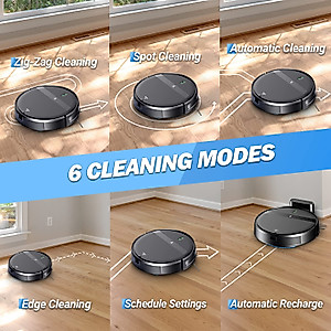 MANVINS Robot Vacuum and Mop Combo, Smart Robotic Vacuum with WiFi/App/Alexa, Ultra-Slim & Quiet, Tangle-Free Suction, Automatic Recharge Robot Vacuum Cleaner for Pet Hair/Carpet/Hard Floor