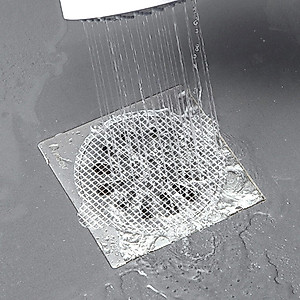 papasgix 50pack Disposable Drain Hair Catcher, Disposable Shower Drain Cover Hair Catcher Mesh Stickers, Hair Collector Cleaner for Shower Bathtub Bathroom Kitchen (Rund 3.5 in)