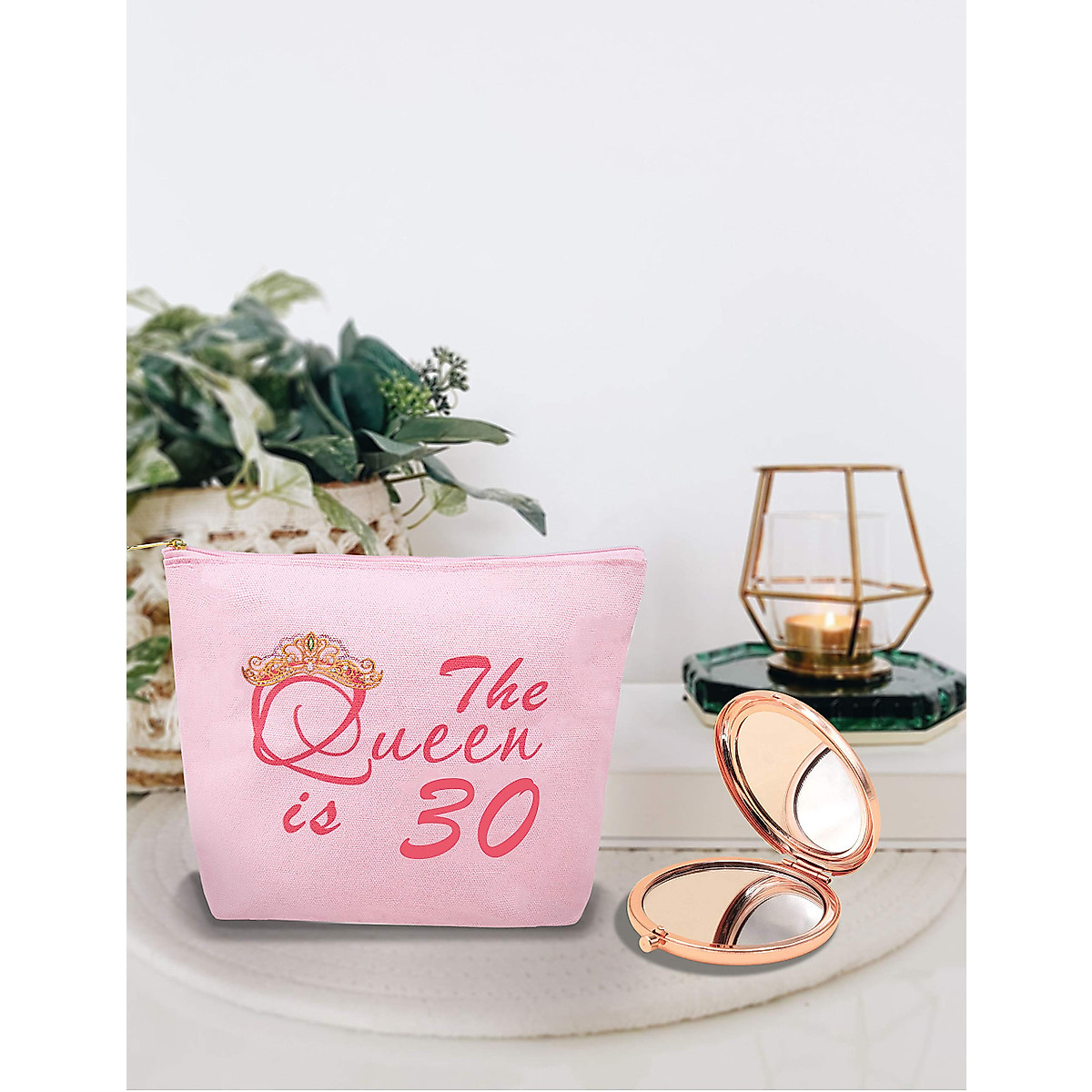 30th Birthday Gifts for Women, 30th Birthday Gifts Makeup Bag, Birthday Gifts for 30 Year Old Woman, Dirty 30 Gift, 30 Birthday Gifts for Women, 30th Birthday Mirror, 30th Birthday Cosmetic Bag