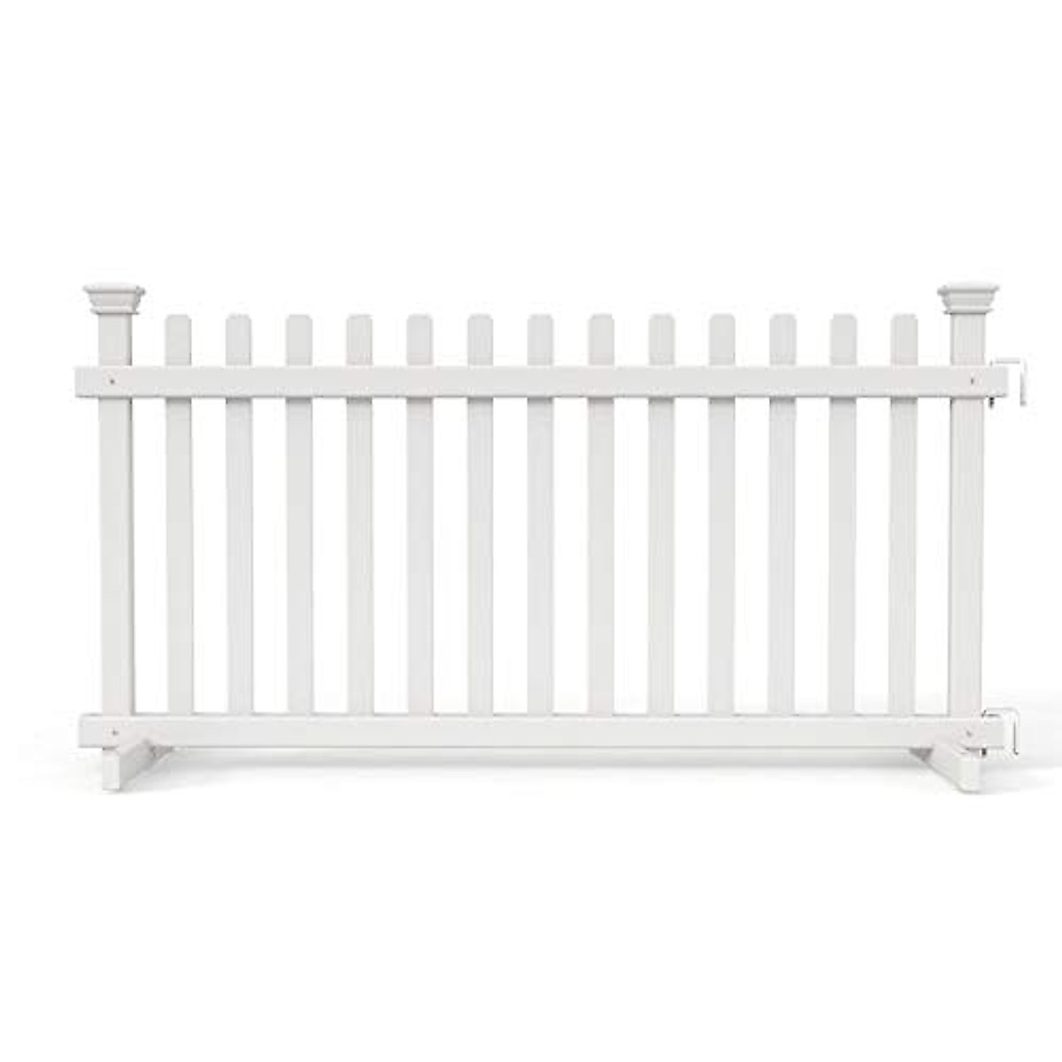 Zippity Outdoor 22in H x 44in W White Vinyl Portable Puppy Dog Fence Kit ZP19055 (2 Pack)