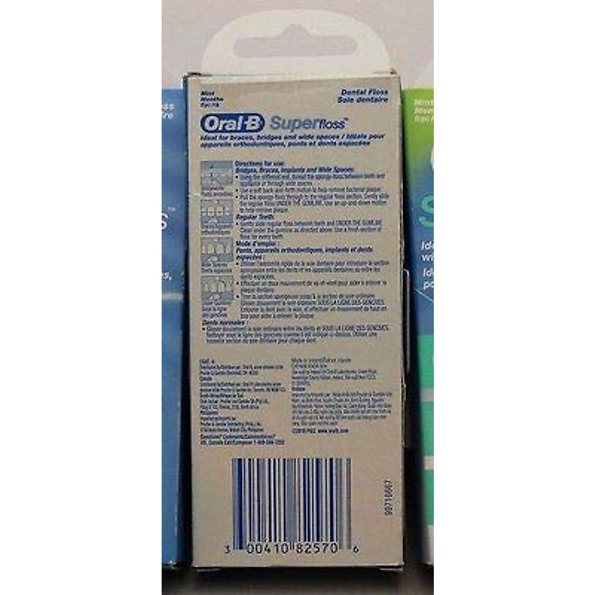 Oral-B Super Floss, 50 Pre-Cut Strands, Mint (Pack of 3)