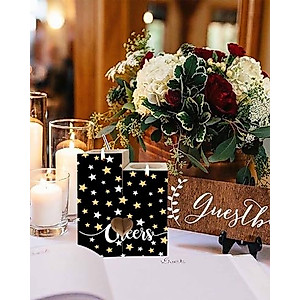 Star Gold Candle Holder with Tea Light,Vintage Wood Tealight Candle Stick Holder Pillar Centerpiece,Heart-Shaped Tall Wooden Tea Light Candle Holders Set Merry Cheers Modern Minimalist Grey Black