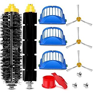 SogYupk 12-Pack Replacement Accessory Set,Compatible for iRobot Roomba 595 620 650 671 694.Replacement Parts Kit Includes 1 Bristle and Flexible Beater Brush -3 Filter -3 Side Brush -2 Cleaning Tools.