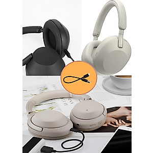 KUBOJSDLZ 2-Packs Fast Charge Cable, 1 Feet USB-C Charging Cable for Sony WH-1000XM5 WH-1000XM4 WF-1000XM4 WH-1000XM3 WH-XB910N WI-C200 WI-XB400 Beats Studio Pro