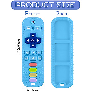 2 PCS Baby Remote Control Toy Remote Teether for Baby Teething Toys Soft Silicone Baby Teething Chew Toy for Babies Soft-Textured Teether, Baby Chew Toys Sensory Toys (2 Rmote)