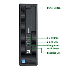 HP 800 G1 SFF Computer Desktop PC, Intel Core i7 3.4GHz Processor, 16GB Ram, 128GB M.2 SSD, 1TB HDD,Wireless Keyboard & Mouse,Bluetooth, New HP 23.8 FHD LCD Monitor, Win 10 Pro (Renewed), Black