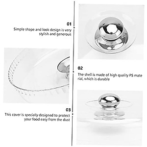 FELTECHELECTR Dessert Display Dome 1pc Plastic Transparent Cover Para Mini Postres Round Cake Carrier To Go Plates with Lids Cake Display Cake Box Cover Display Platter Cover Cover Food Cover