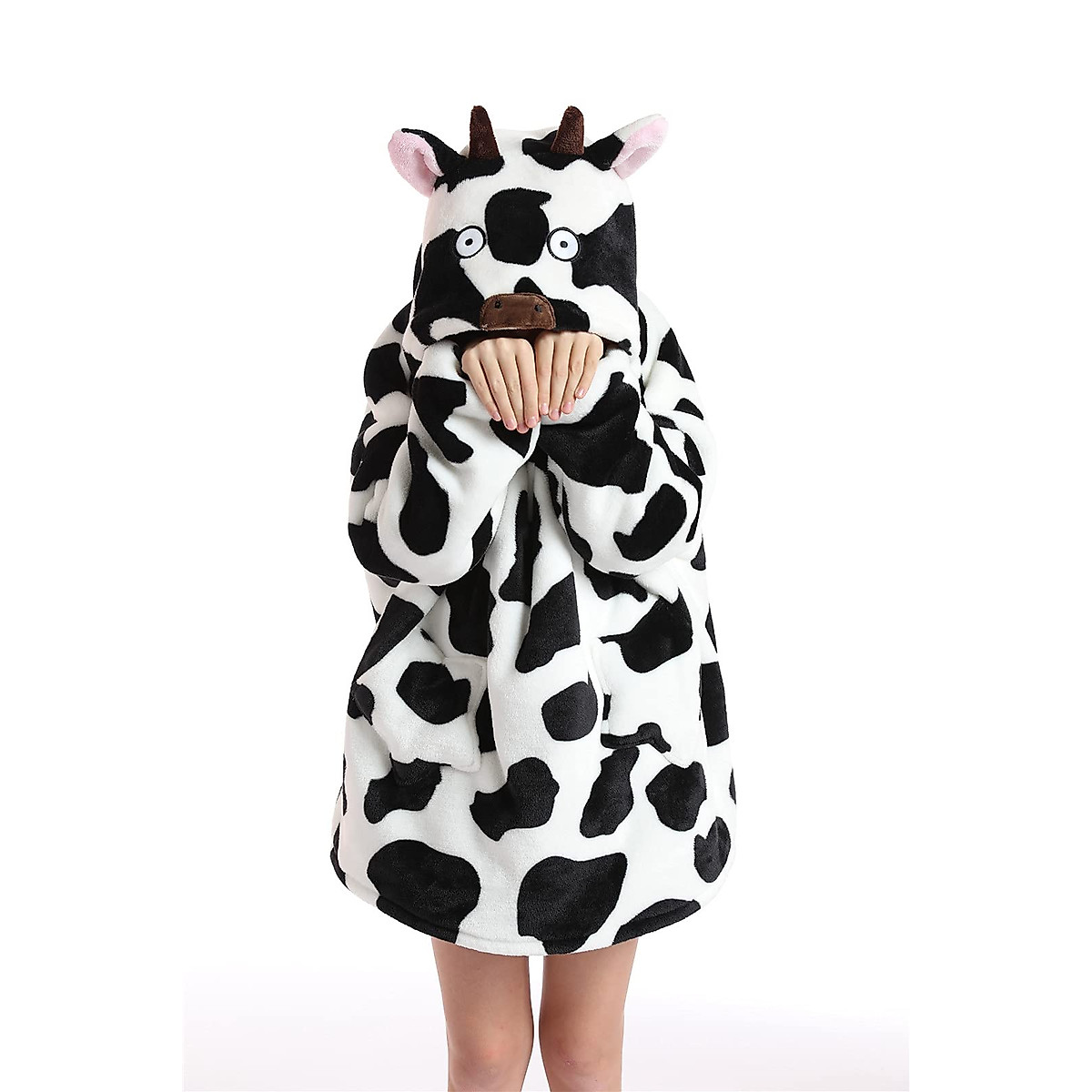 Shamdon Home Collection Blanket Hoodie Women,Wearable Hoodie Blanket,Sherpa Fleece Oversized Hoodie Blanket with Hood for Adult Teen