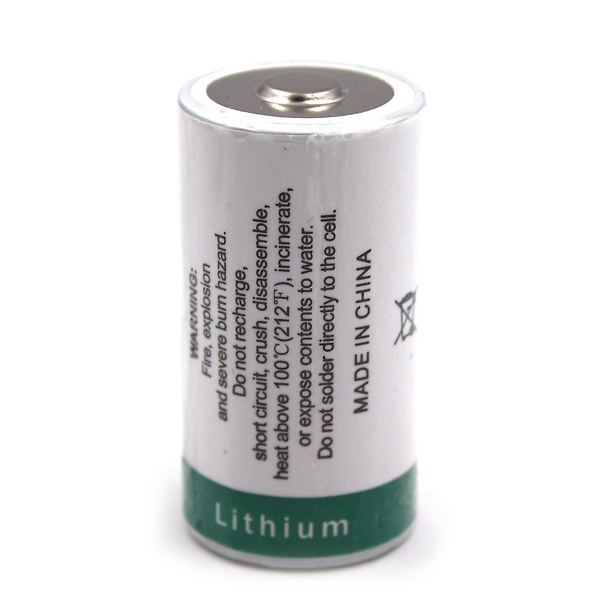 Lunggwey (2-Pack) 3.6V 6.5Ah LSH14 C Size Lithium Thionyl Chloride Battery ER26500M