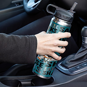 Rico Industries NHL Hockey San Jose Sharks 22oz Stainless Steel Tumbler with Lid - Great For Coffee, Tea, Water or Cocktails