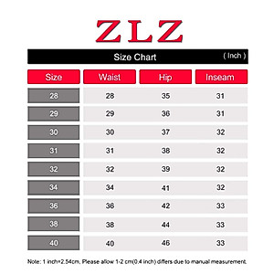 ZLZ Blue Biker Jeans for Men Slim Fit, Men's Comfy Stretch Ripped Distressed Biker Jeans Pants Rock, Designer Jeans, Size 34