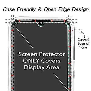KATIN [2-Pack] Tempered Glass For Samsung Galaxy A12 Screen Protector Anti Scratch, Bubble Free, 9H Hardness, Easy to Install, Case Friendly