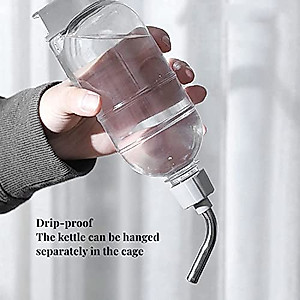 500ml Pet Standing Water Dispenser Bowl, Food Feeder Bowl with Detachable Pole Automatically Feeding Water