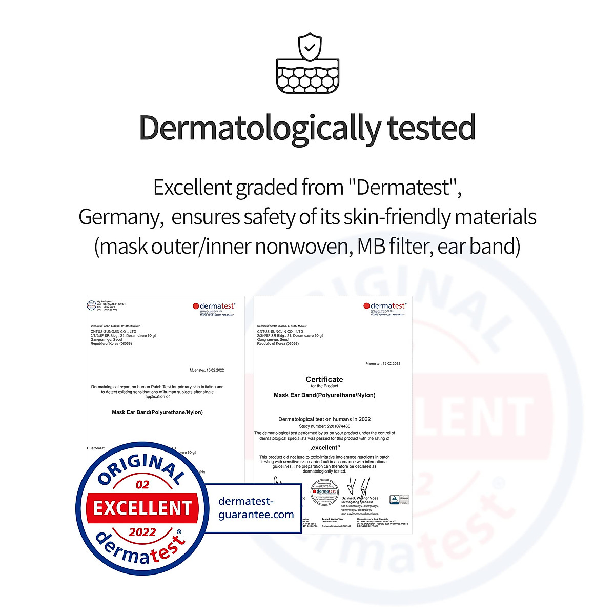 AER KF94 Mask Disposable Face Masks Individually Wrapped | Peak KF-94 Micro Dust Protection Mask Made in Korea (Medium, Black)