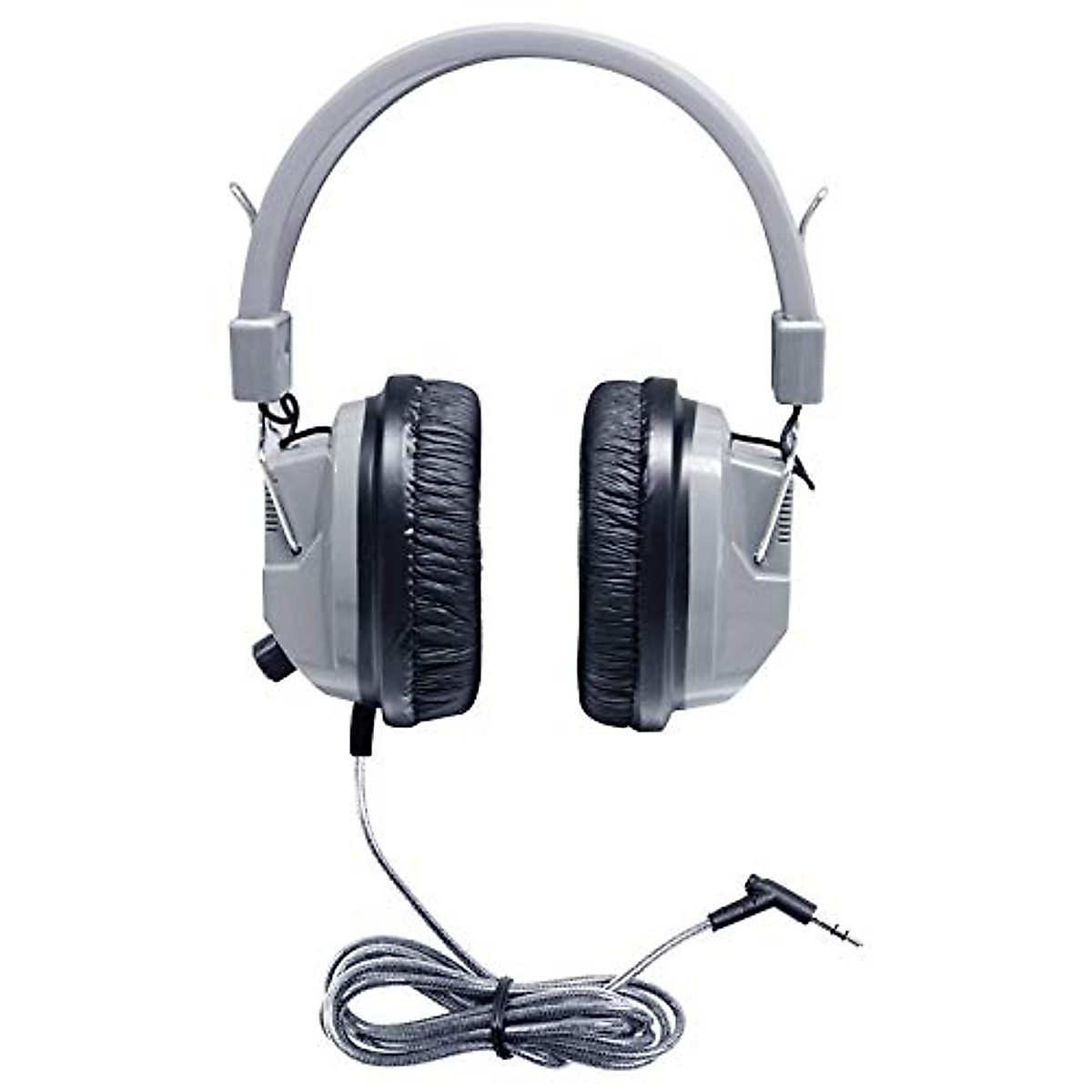 HamiltonBuhl SC-7V SchoolMate Deluxe Stereo Headphone with 3.5 mm Plug and Volume Control, Leatherette Cushions, Replaceable, Heavy-duty, Write-on, Reclosable Bag, Volume Control On Ear Cup