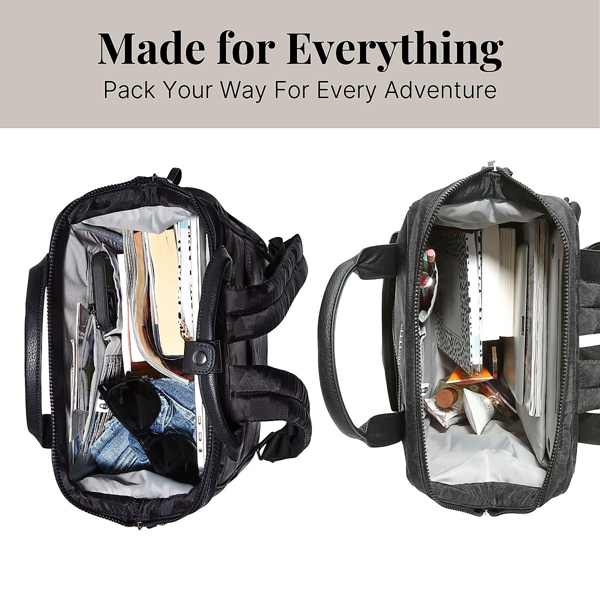 Baggallini womens Soho Backpack, Black, One Size US