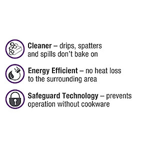 Salton ID1350, Induction Portable Electric Cooktop, 2.5"x11.3"x14.8", Black