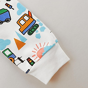 Bumeex Kids Toddler Boy Sweatshirt Hoodie Clothes Fall Winter Crewneck Long Sleeve Shirt Top Sweater Clothing Outfit White Train Boden 5t