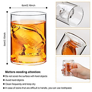 Set of 6 3.4/6.8 oz Football Reversible Shot Glasses Clear Football Fan Shot Cups Football Glasses Football Cups Football Lover Gifts for Men Sports Football Party Drinking Whiskey Beer Liquor Wine