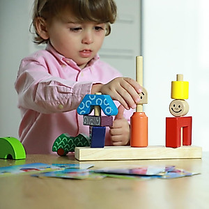 SmartGames Day & Night Wooden Cognitive Skill-Building Puzzle Game Featuring 48 Playful Challenges for Ages 2+