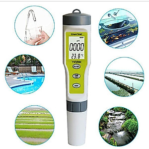 YUESFZ Precise Digital Tester Portable Ph/ec/Temp 3 in 1 Test Pen Handheld Ph Value Ph Meter Water Quality Tester for Pool Home Water Quality Practical Water Quality Detector