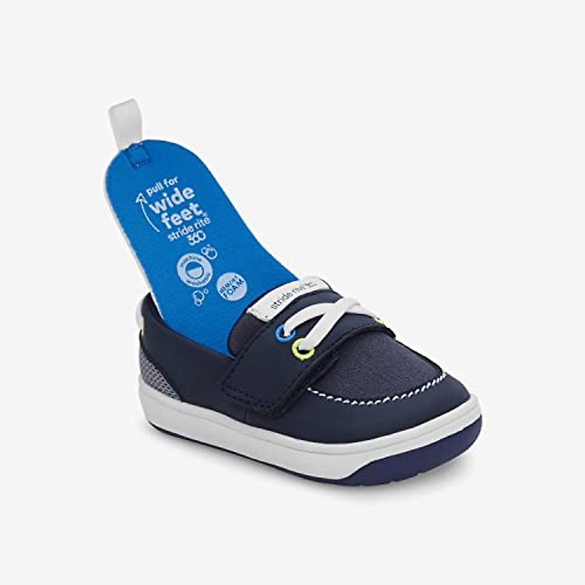 Stride Rite 360 Boys Beji Sneaker, Navy, 5 Toddler