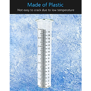 Lueudu 7" Plastic Rain Gauge Replacement Tube, 8.25 x 2.25 x 1.75 inches Cold Resistance Crack Resistance for Outdoor Garden Yard Home, 2PCS