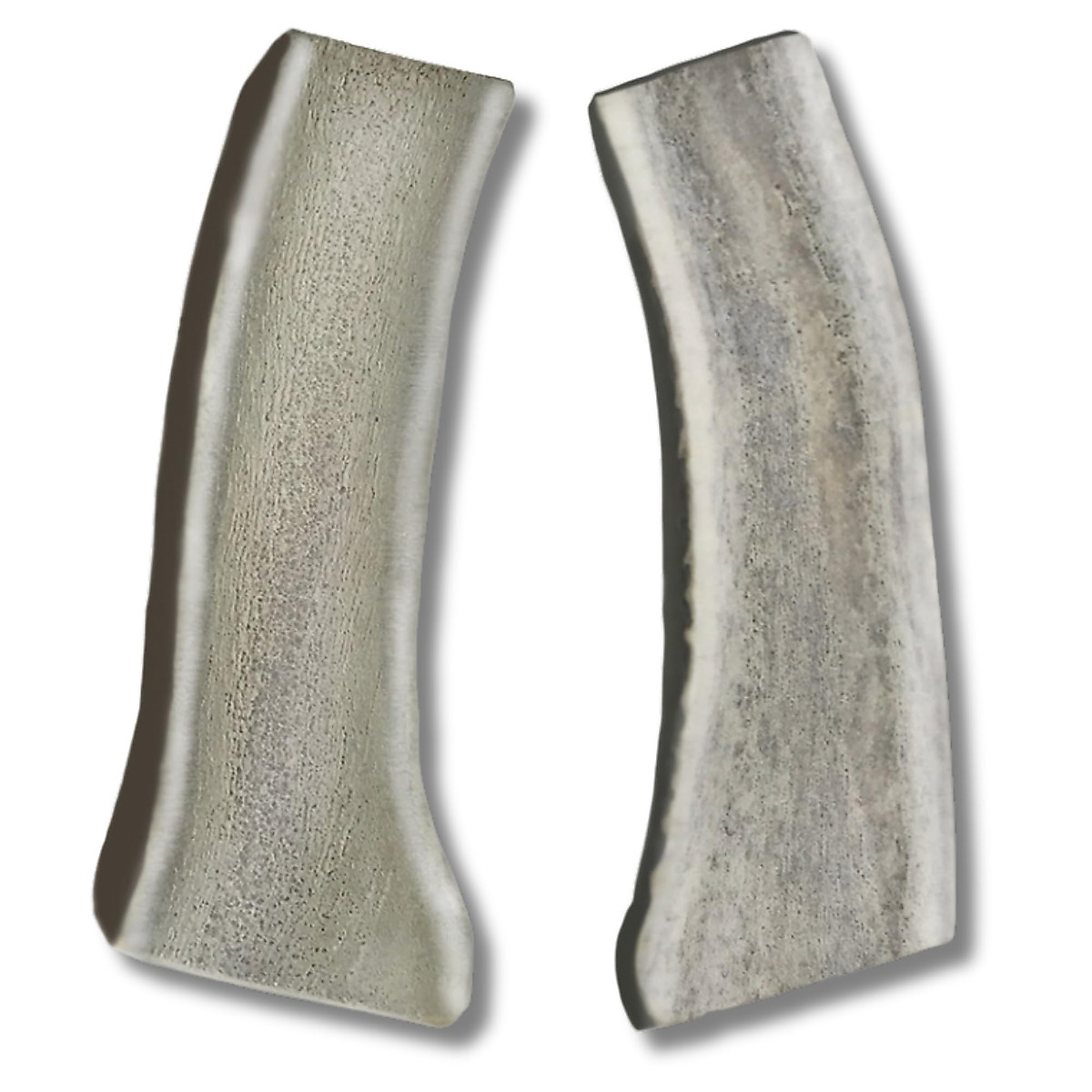 WhiteTail Naturals - Split Antlers for Large Dogs - (2 Pack- Large) - Naturally Shed, Long Lasting Dog Antler Horn - Tough Chew Bones for Aggressive Chewers