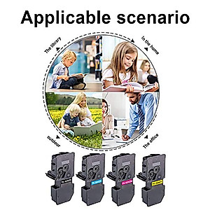 (6PK-3BK+1C+1M+1Y) TK5242 TK-5242 1T02R70US0 1T02R7CUS0 1T02R7BUS0 1T02R7AUS0 Toner Cartridge Replacement for Kyocera ECOSYS P5026cdn P5026cdw M5526cdn M5526cdw Toner Kit Printer