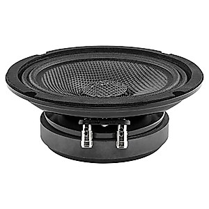 DS18 PRO-CF6.4SL 6.5" Slim Speaker 500 Watts RMS Max Power 4-Ohms Carbon Fiber Cone Water Resistant Mid-Bass Loudspeaker - Great Speaker for Motorcycles and Powersports - 1 Speaker